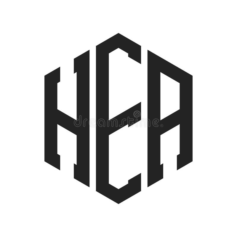 HEA Logo Design. Initial Letter HEA Monogram Logo Using Hexagon Shape ...