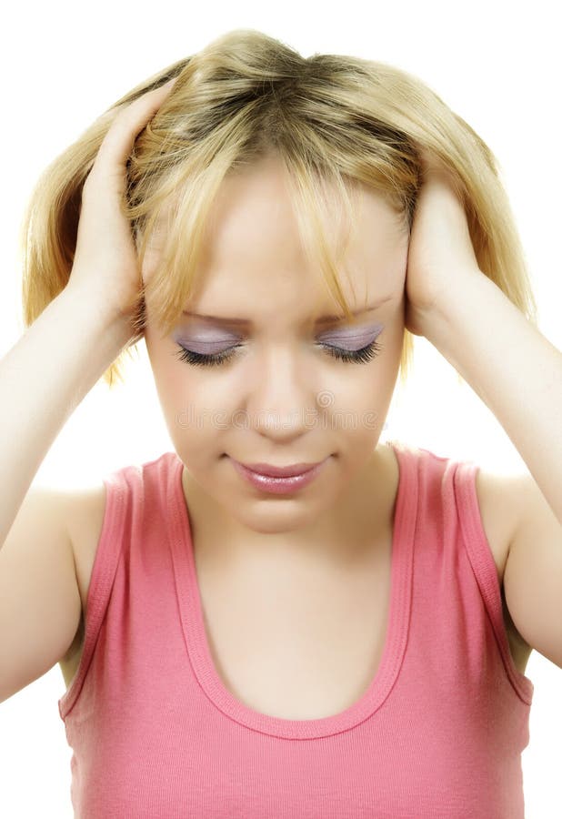 Head ache stock photo. Image of pain, illness, beauty - 25206456