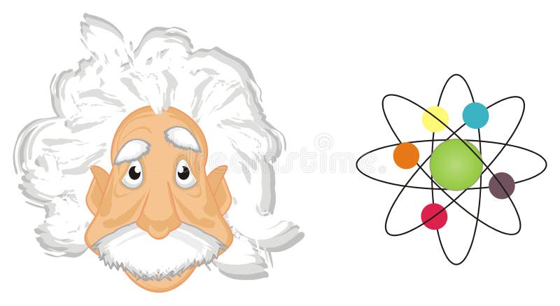 Face of Albert Einstein with Formula Stock Illustration - Illustration ...