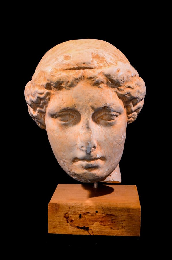 Head of the Ancient Greek Statue Isolated Stock Photo - Image of ...