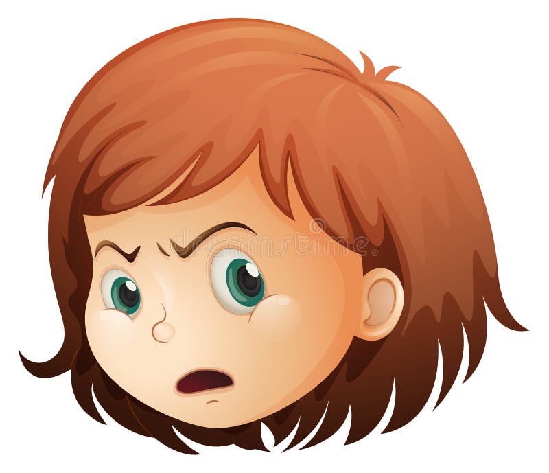 A head of an angry child stock vector. Illustration of feeling - 39024656
