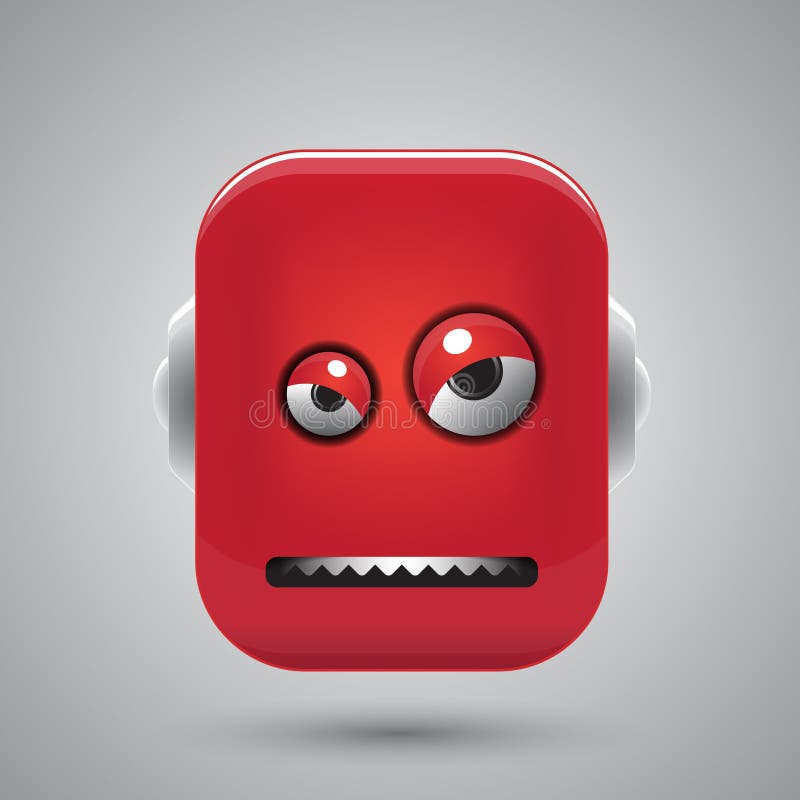 Cartoon Robot Character. Chat Bot. Vector Illustration Stock Vector ...