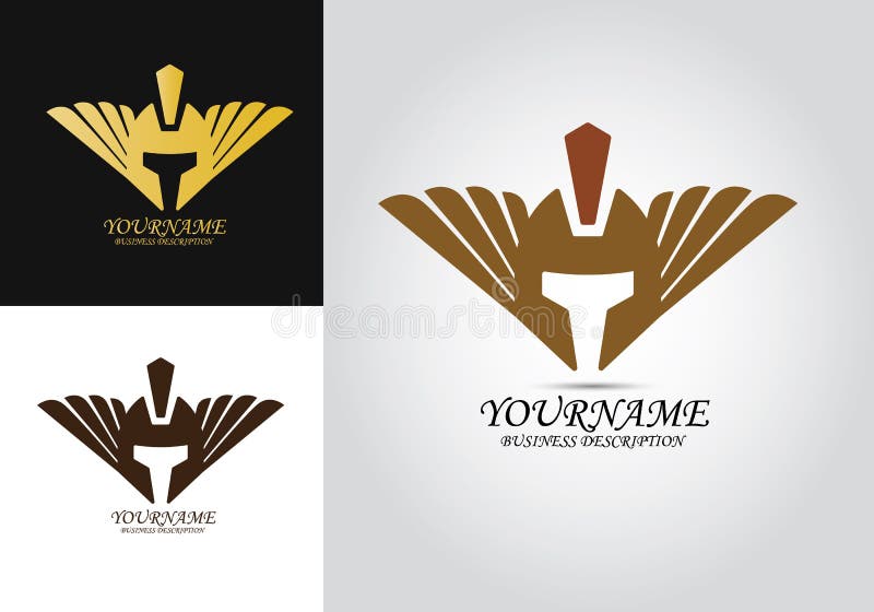 Head Armor Helmet Logo stock vector. Illustration of armor - 138148259