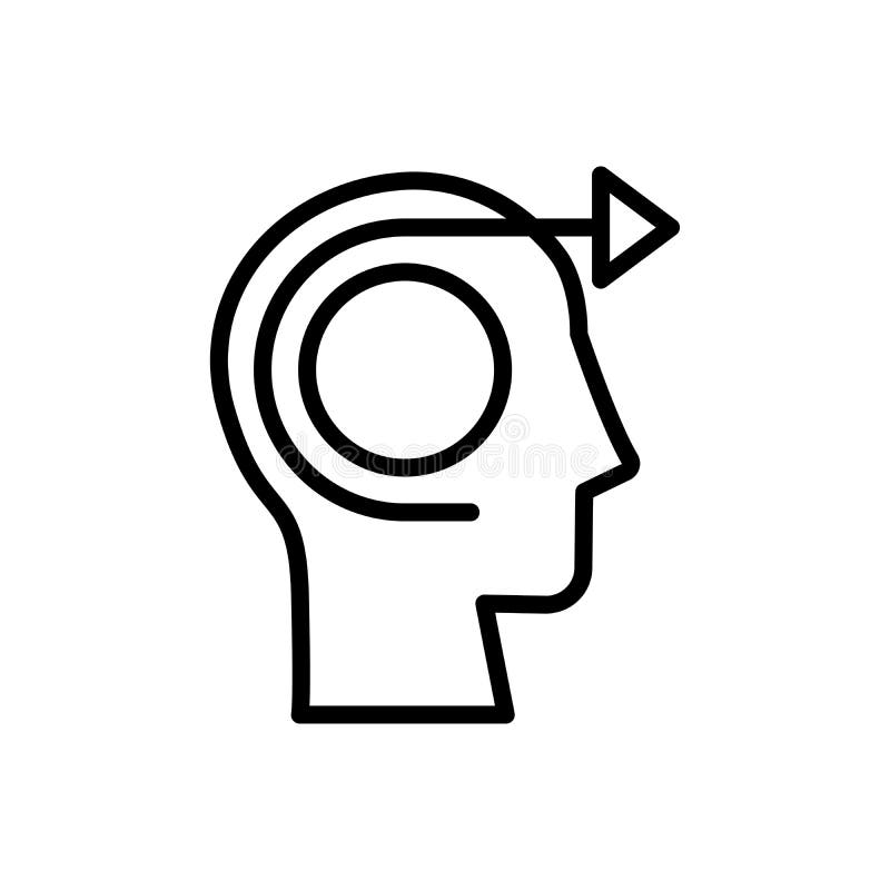 Brain, Arrow, Inspiring Change Icon Stock Illustration - Illustration ...