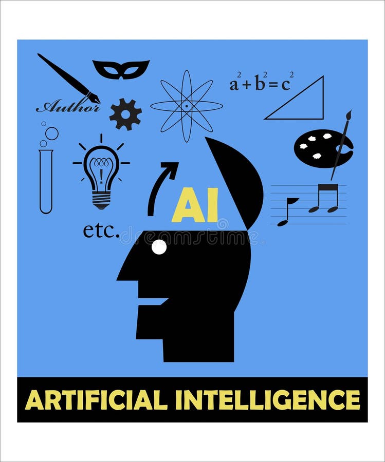 Head, Artificial Intelligence, Opened by Key Prompt Stock Vector ...