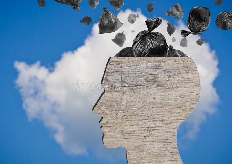 Man thinking about Garbage stock vector. Illustration of american ...