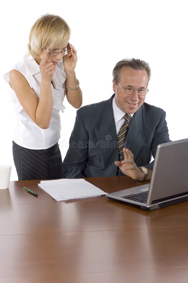 Head and assistant stock image. Image of laptop, businessman - 1218699