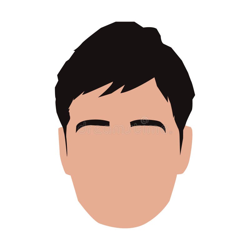 Head Avatar People with Hair Style Design Vector Stock Image ...