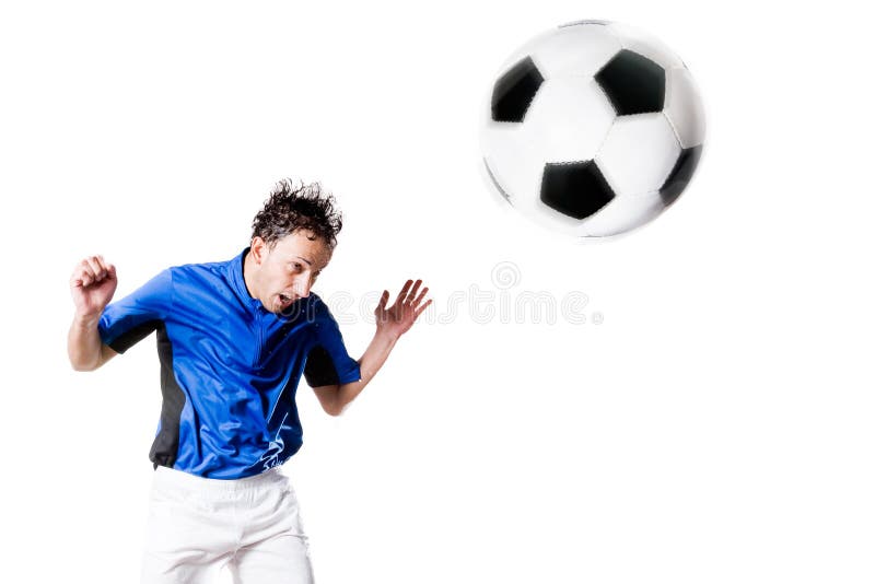Soccer header ball stock image. Image of caucasian, european - 21221341