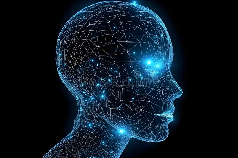 Head with Binary Code. Generative AI Stock Illustration - Illustration of profile, shape: 300169620