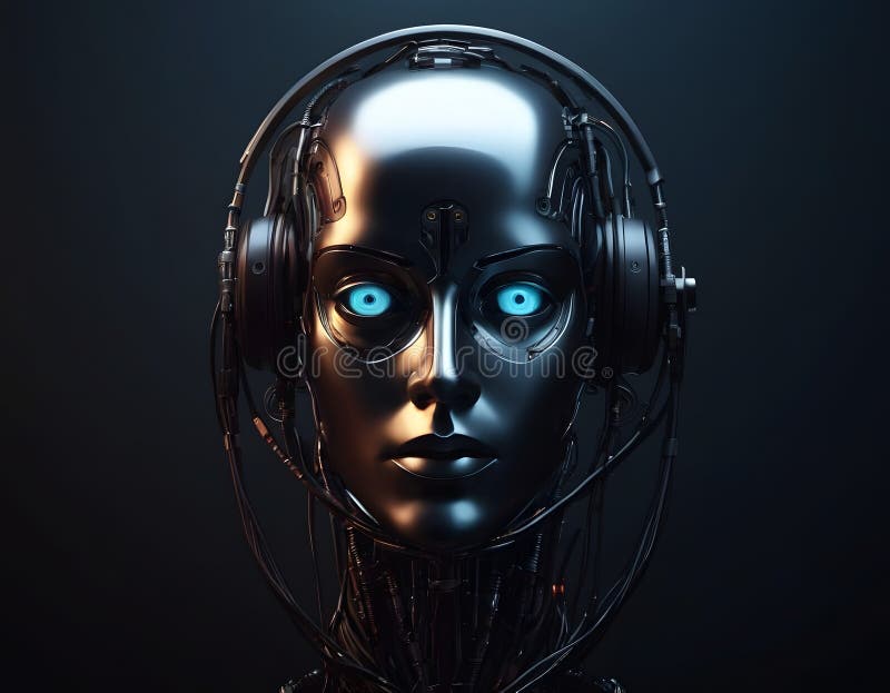 Head of a Bionic Robot. Artificial Intelligence. Stock Image - Image of ... Head of a Bionic Robot. Artificial Intelligence. Stock Image - Image of ...