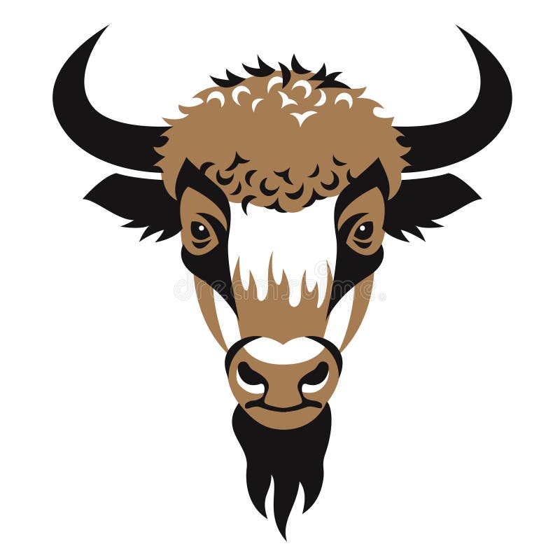 Bison Face Vector