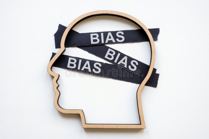 Head with Black Stripes and Inscription Bias. Stock Image - Image of ...