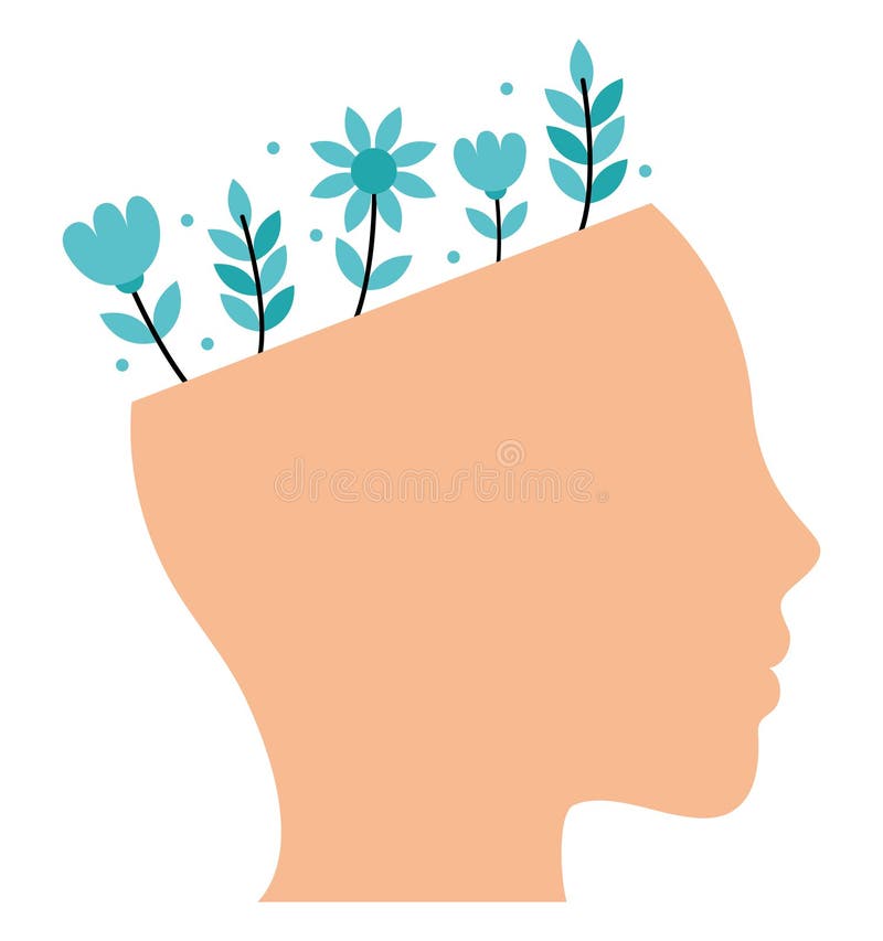 Peaceful Mind Growth stock vector. Illustration of brain - 365522226