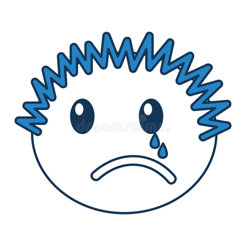 Head boy crying expression stock vector. Illustration of background ...