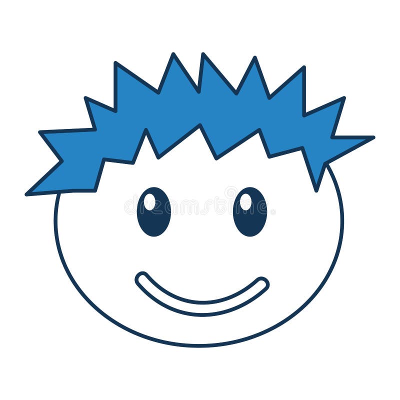 Head boy happy expression stock vector. Illustration of character ...