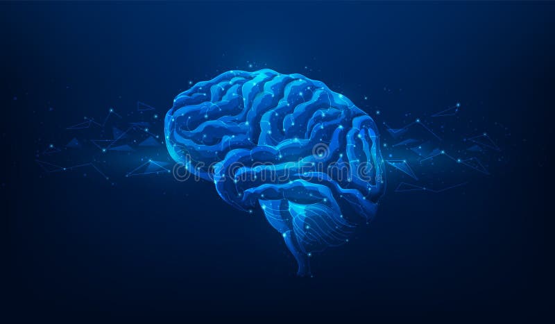 Head Brain Artificial Intelligence Network Science Technology. Machine ...