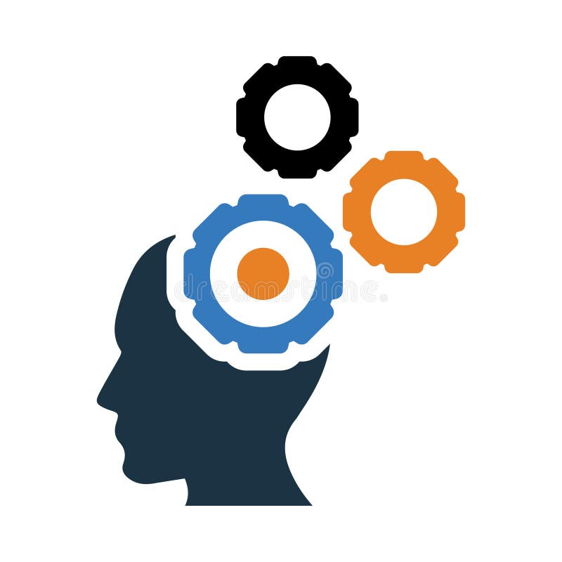 Head, Brain, Gear, Brain Management Icon Stock Vector - Illustration of ...