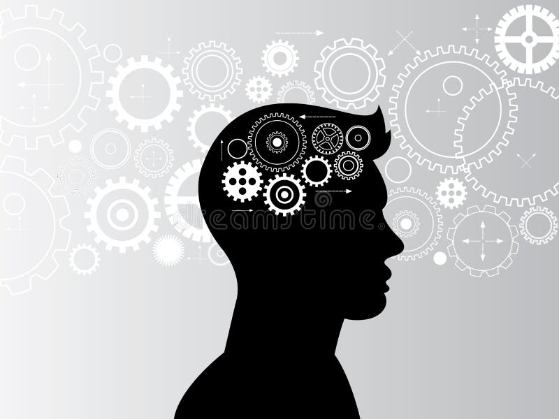 Gear brain stock vector. Illustration of head, design - 11130022