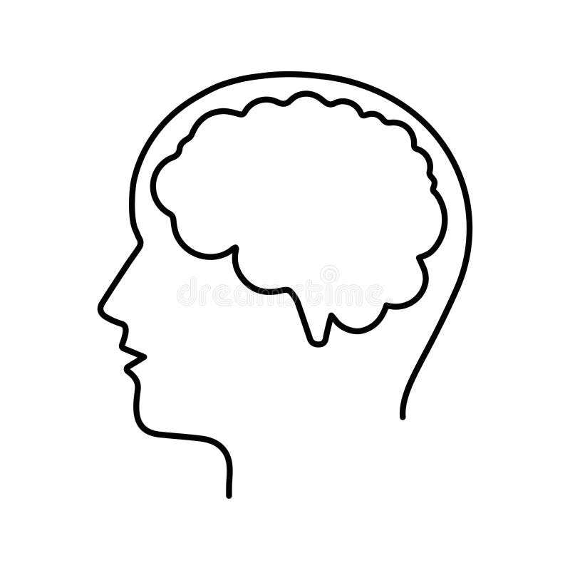 Head, Brain, Human Head Icon Stock Vector - Illustration of think, head ...