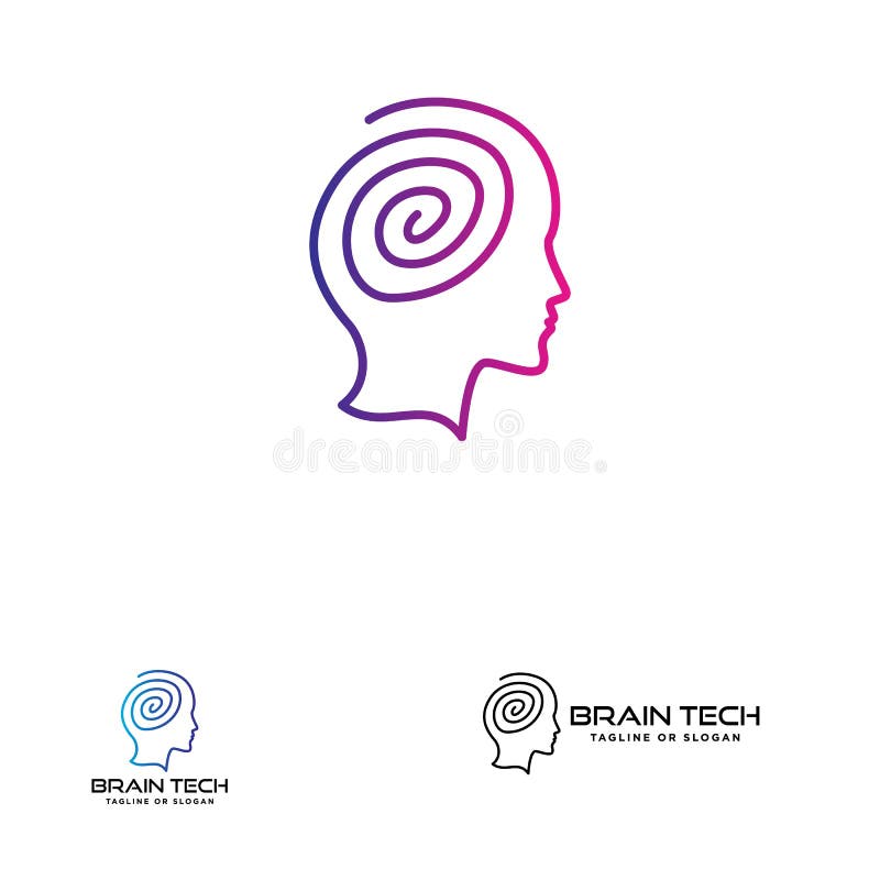 Head and brain logo design stock vector. Illustration of innovation ...