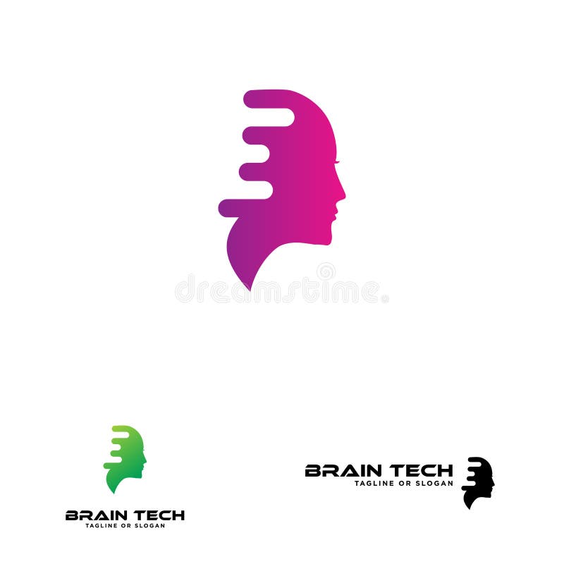 Head and brain logo design stock vector. Illustration of medicine ...