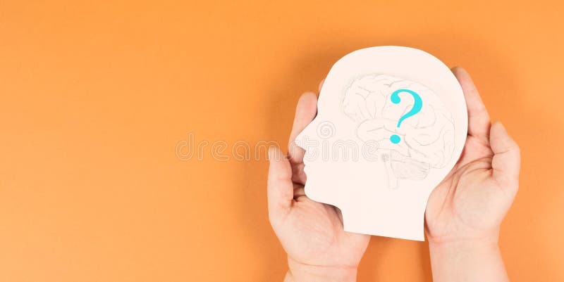 Head with a Brain and Question Mark, Education and Business Concept ...