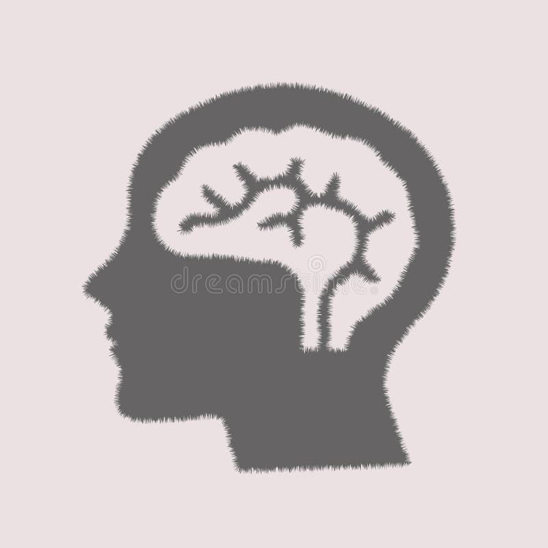 Head with Brain Vector Icon Eps 10. Simple Isolated Illustration Stock ...