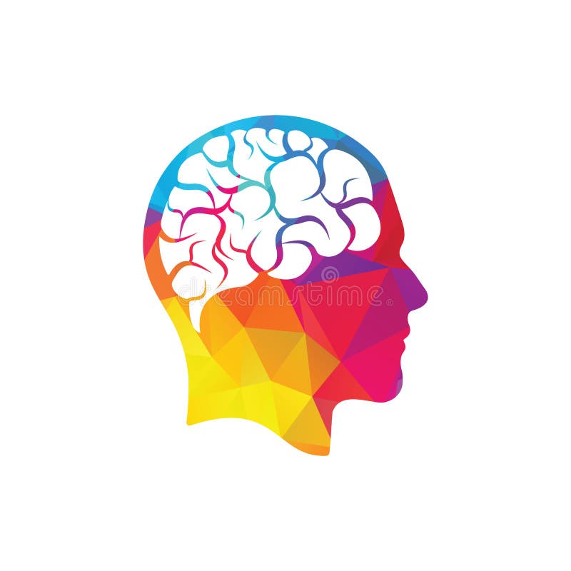 Head with Brain Vector Illustration Design. Stock Vector - Illustration ...