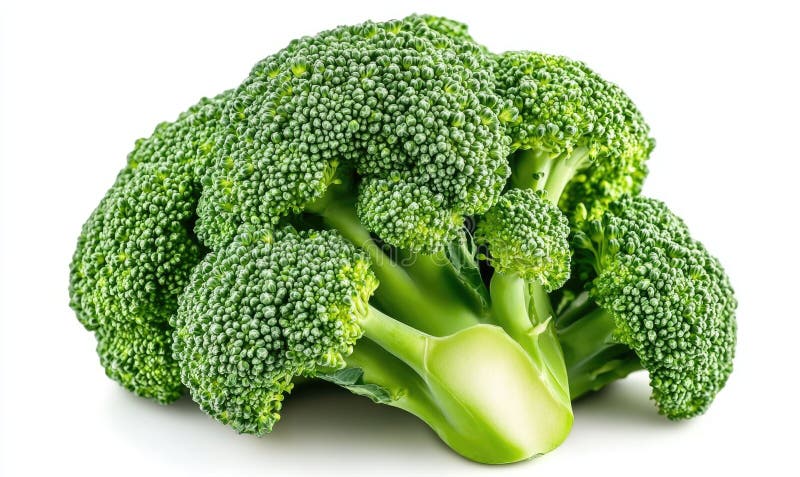 A Head of Broccoli with a Stem Stock Photo - Image of food, uncooked ...