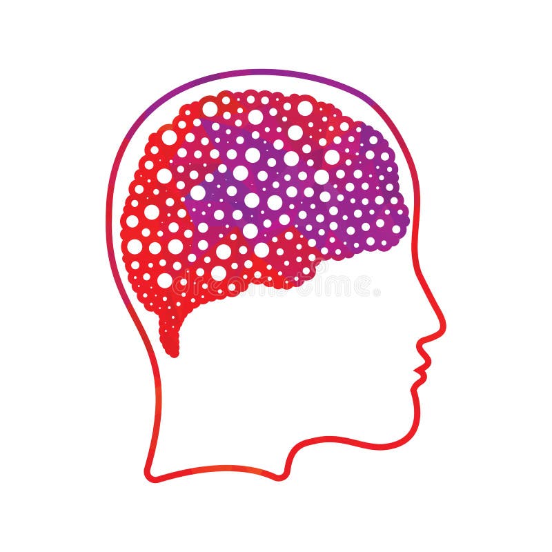 Head with Bubbles Brain Vector Illustration Design. Stock Vector ...