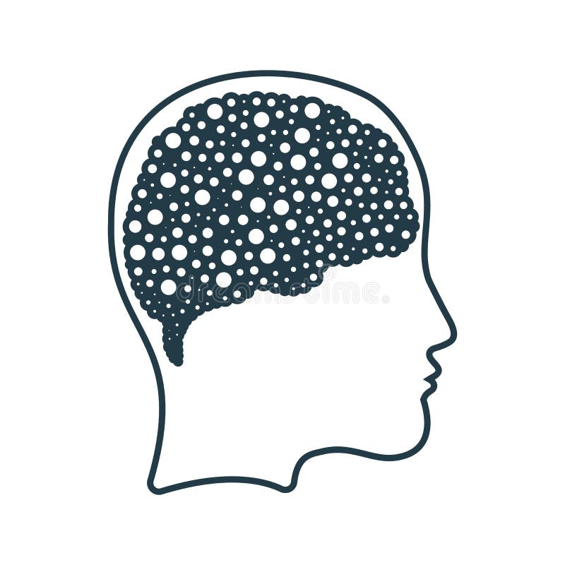 Head with Bubbles Brain Vector Illustration Design. Stock Vector ...
