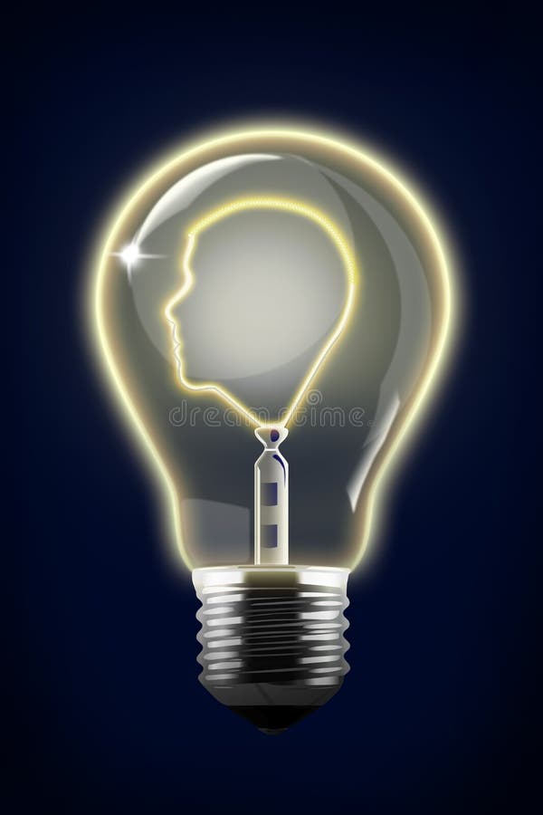 Head Bulb stock illustration. Illustration of innovation - 69924302