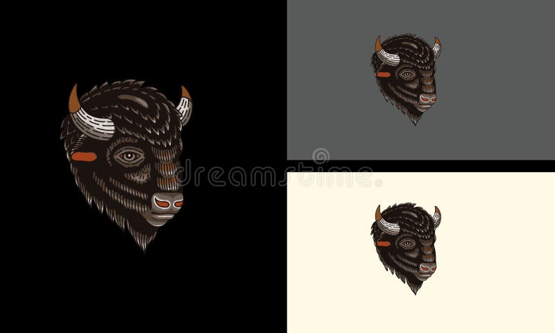 Head Byson Vector Illustration Mascot Design Stock Illustration ...