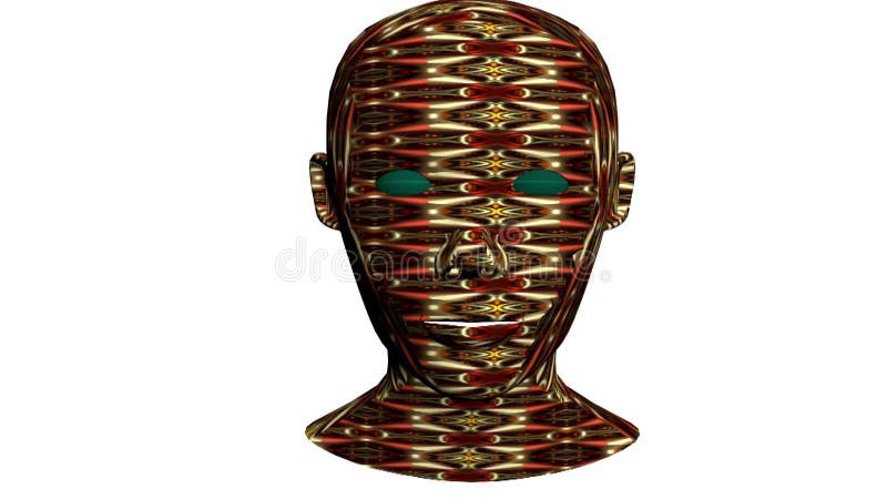 A Head with a Changing Pattern of Metal on it. Stock Video - Video of ...