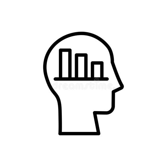 Head Chart Icon. Simple Line, Outline Vector Elements of Brain Process ...