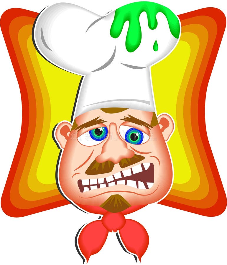 Angry Chef with Knife and Fork Stock Vector - Illustration of fork ...