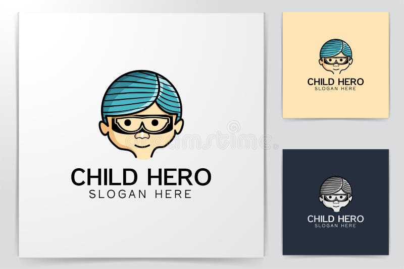 Head Children Logo Designs Inspiration Isolated on White Background ...