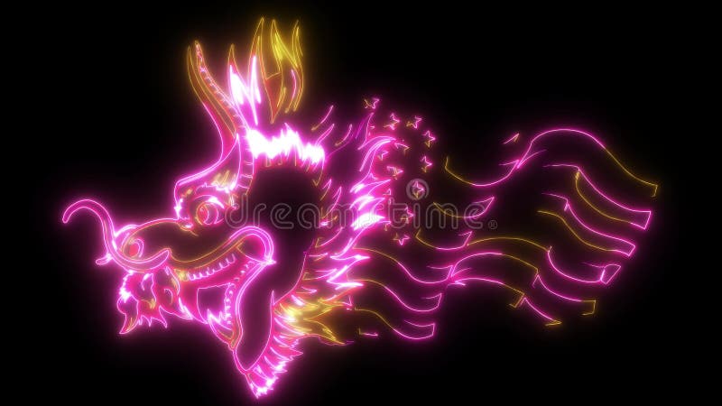 Video Animation of Head of a Chinese Dragon Stock Footage - Video of ...