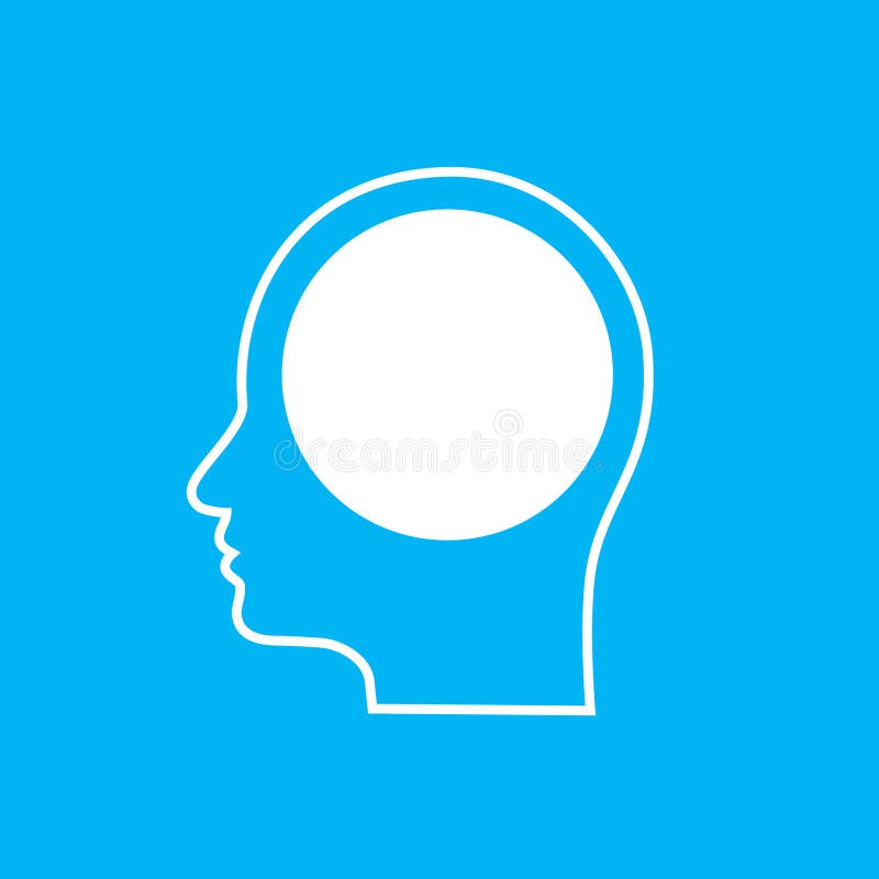 Head and circle stock illustration. Illustration of silhouette - 354857457