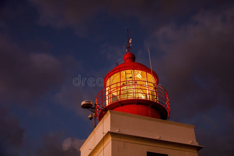 The Head of Classic Sea Lighthouse. Stock Image - Image of summer ...