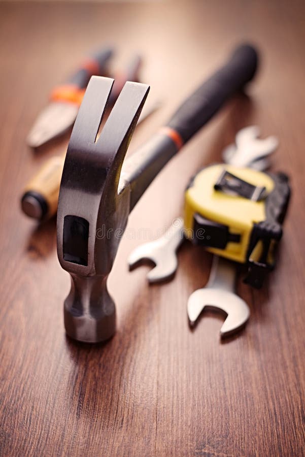 Set of Tools with Copyspace Stock Photo - Image of renovations ...