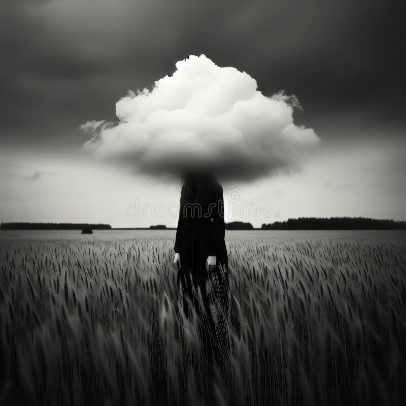 Head in the clouds stock illustration. Illustration of head - 315681920