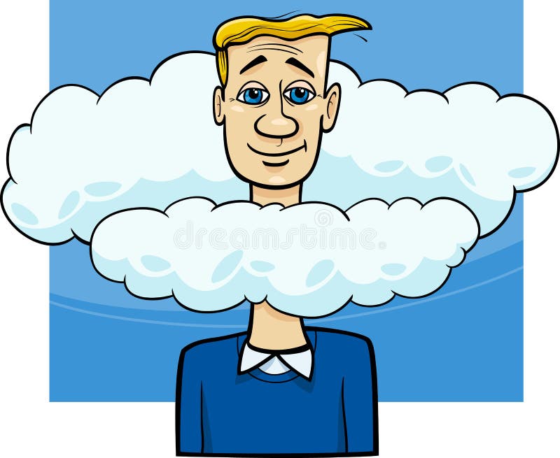 Head in clouds stock illustration. Illustration of meditating - 18535042 Head in clouds stock illustration. Illustration of meditating - 18535042