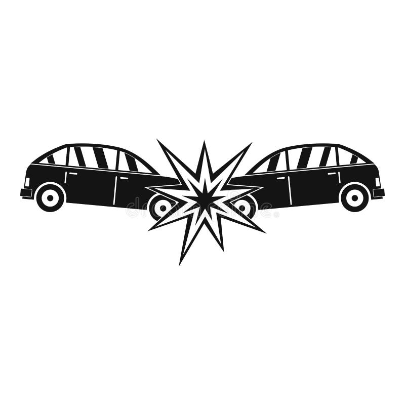 Head Collision Icon Vector Red Stock Vector - Illustration of object ...