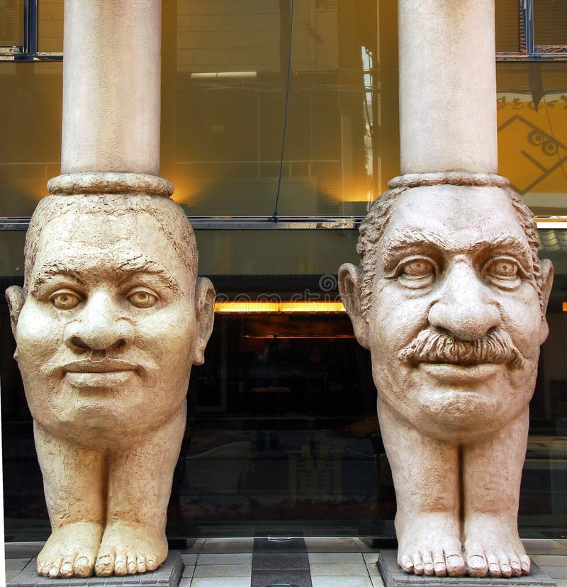 Head columns funny stock photo. Image of interesting - 46992044