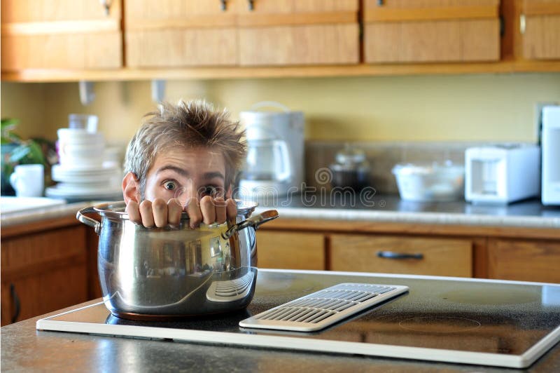 Head Cooking in a Soup Pot on Stove Stock Photo - Image of stew, meat ...