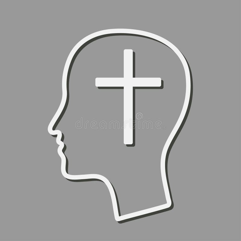 Head with cross stock vector. Illustration of cross, idea - 45922433