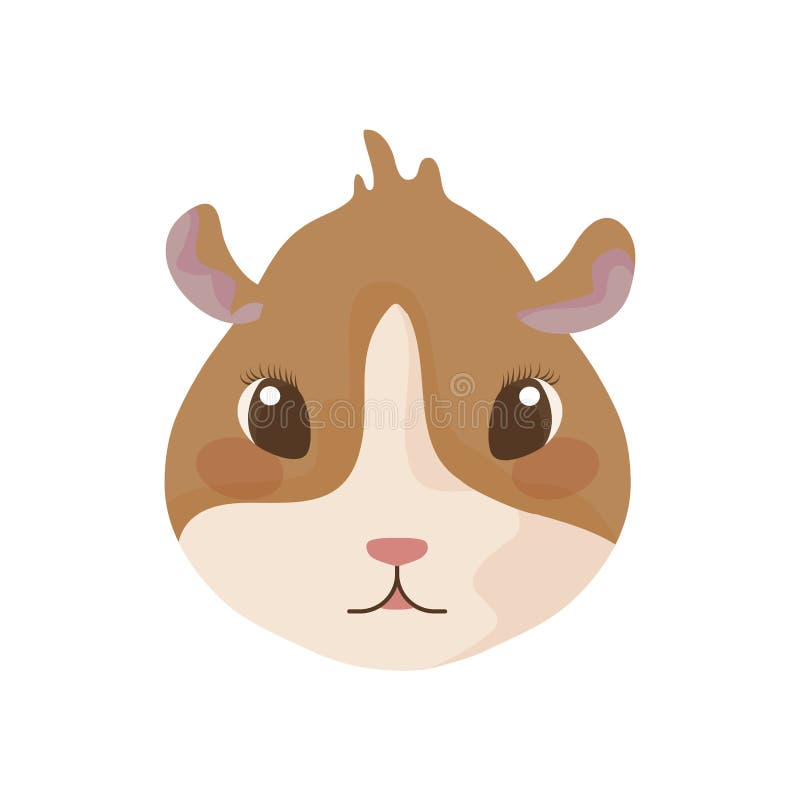 Cute Hamster Icon Sitting on White Background Stock Vector ...