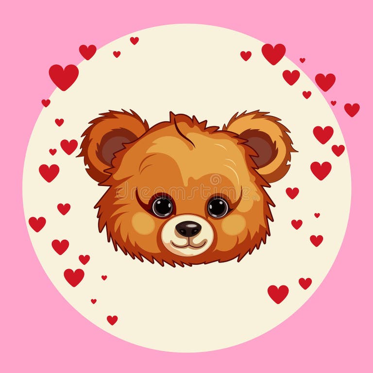 The Head of a Cute Teddy Bear. Seamless Texture, Pattern Stock ...